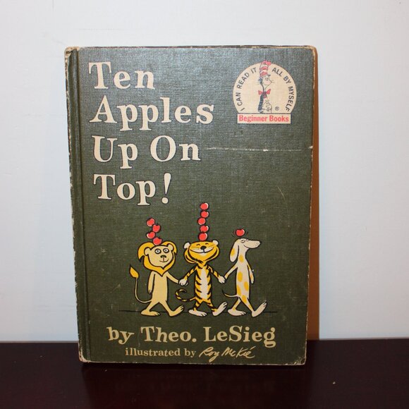 Dr. Seuss | Other | Ten Apples Up On Top Vintage Dr Seuss Book 961 ...